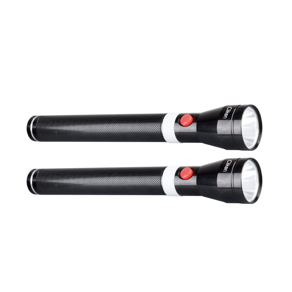 2 PIECES RECHARGEABLE LED FLASHLIGHT - Clikonworld